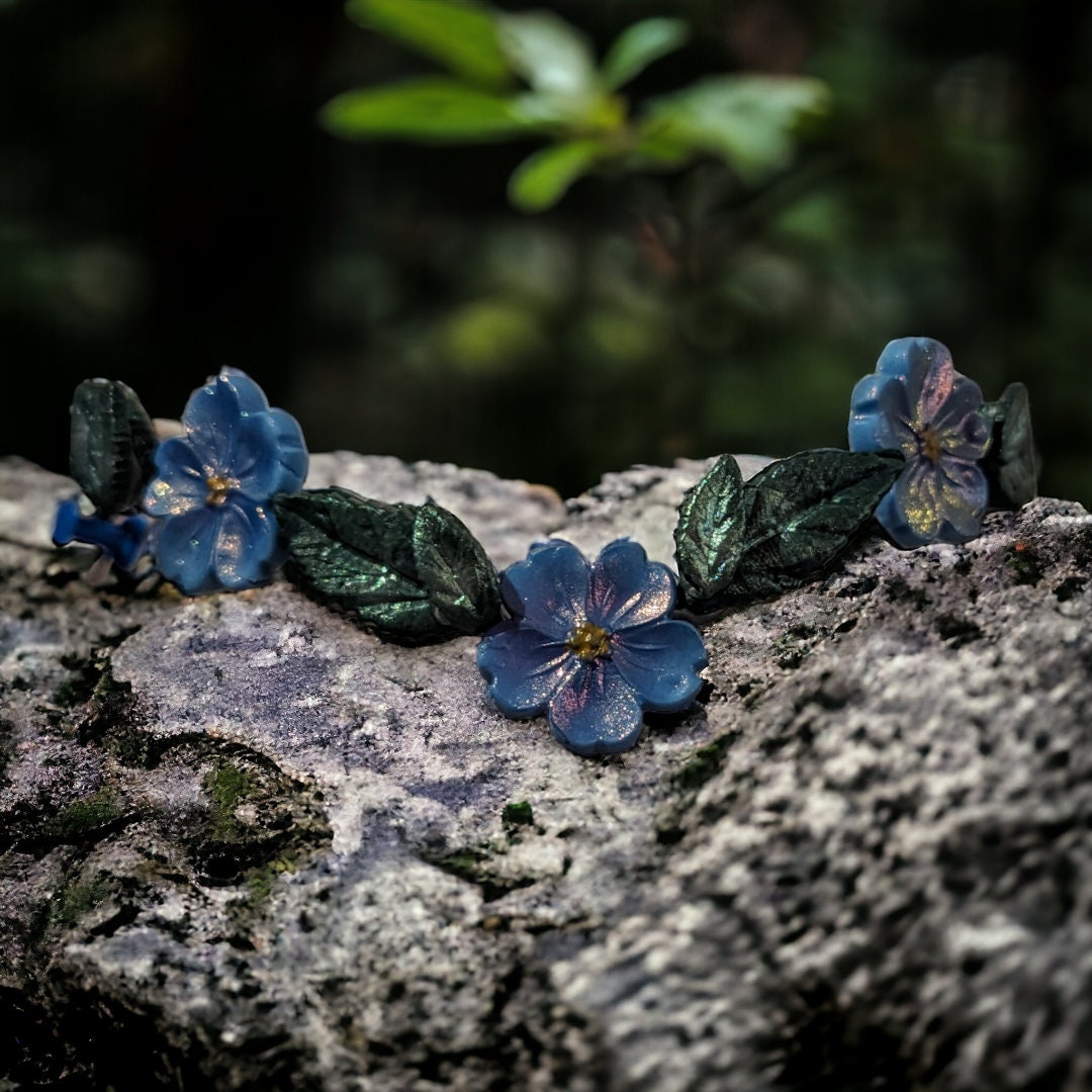 Forget-me-not and Spring Leaves Tiara - Etsy