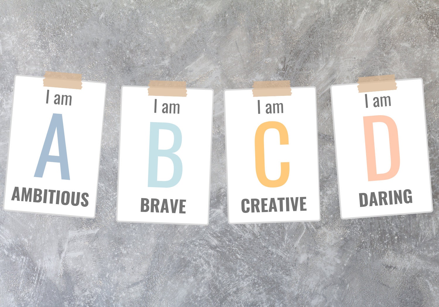 Affirmation Alphabet Flashcards - Etsy
