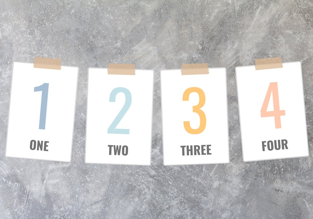 Number Flashcards (1-20) - Etsy