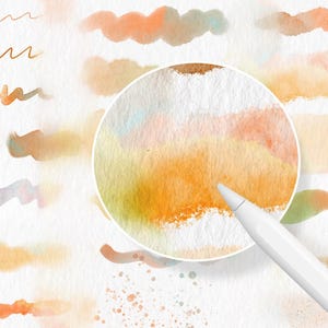 Watercolor Paper Procreate Brushes – 12 Textured Brushes - Etsy