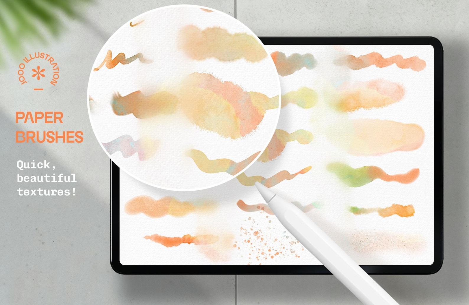 Watercolor Paper Procreate Brushes – 12 Textured Brushes - Etsy