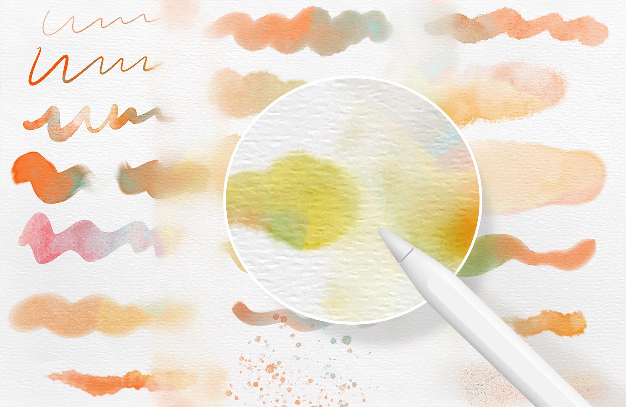 Watercolor Paper Procreate Brushes – 12 Textured Brushes - Etsy