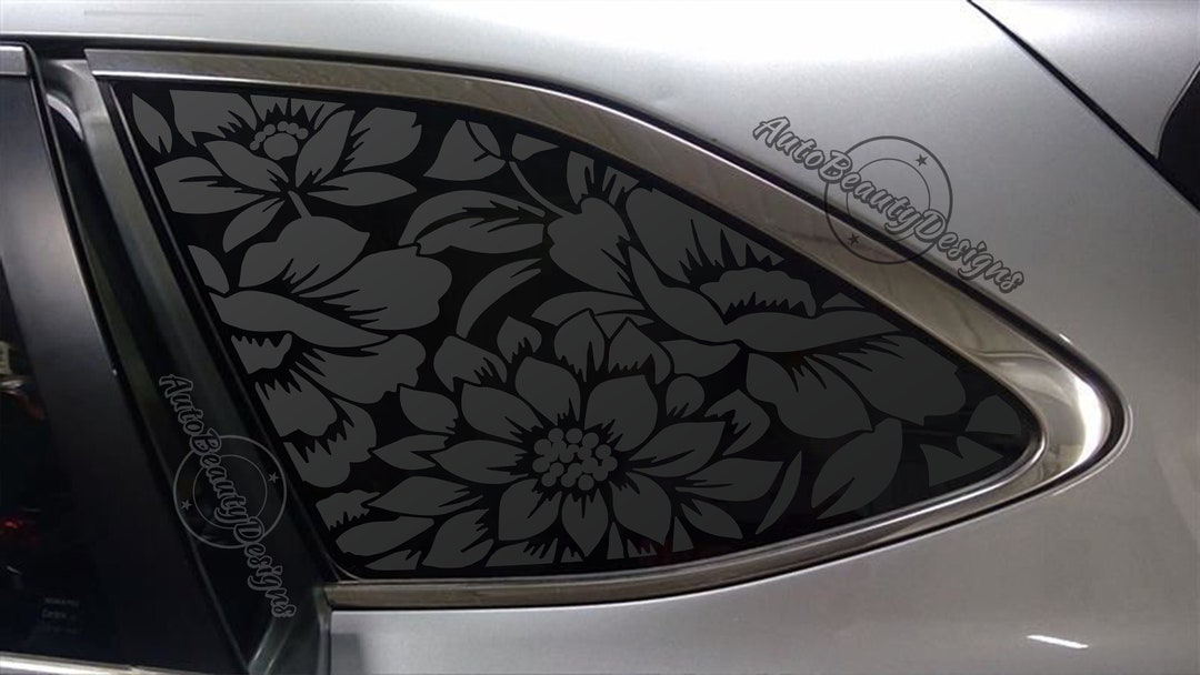 Fits 2015-2019 Subaru Outback Rear Side Windows Floral Flowers Pattern ...