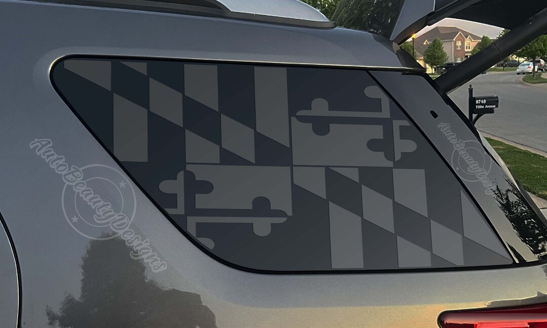 Fits 2011-2019 Ford Explorer Rear Side Window Maryland Flag Decal ...