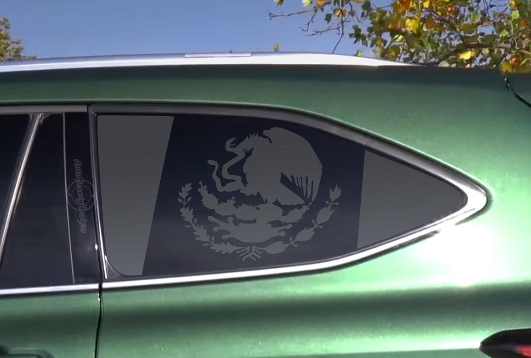 Fits 2020-2024 Toyota Highlander Rear Side Windows Mexican Flag Decal ...