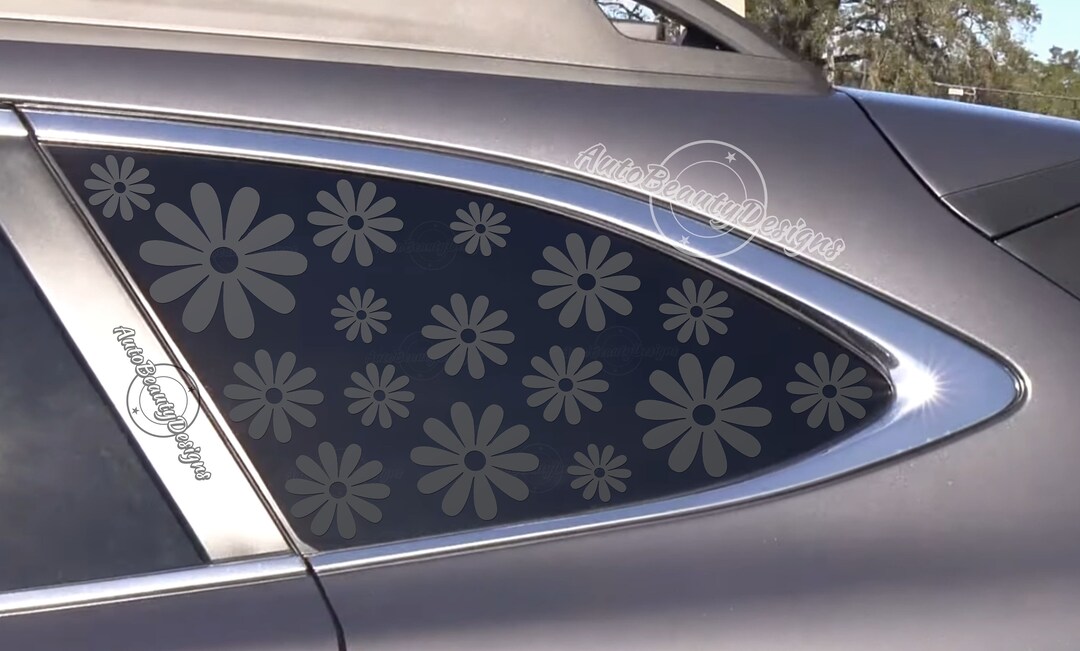 Fits 2020-2025 Subaru Outback Rear Side Windows Daisy Floral Flowers ...