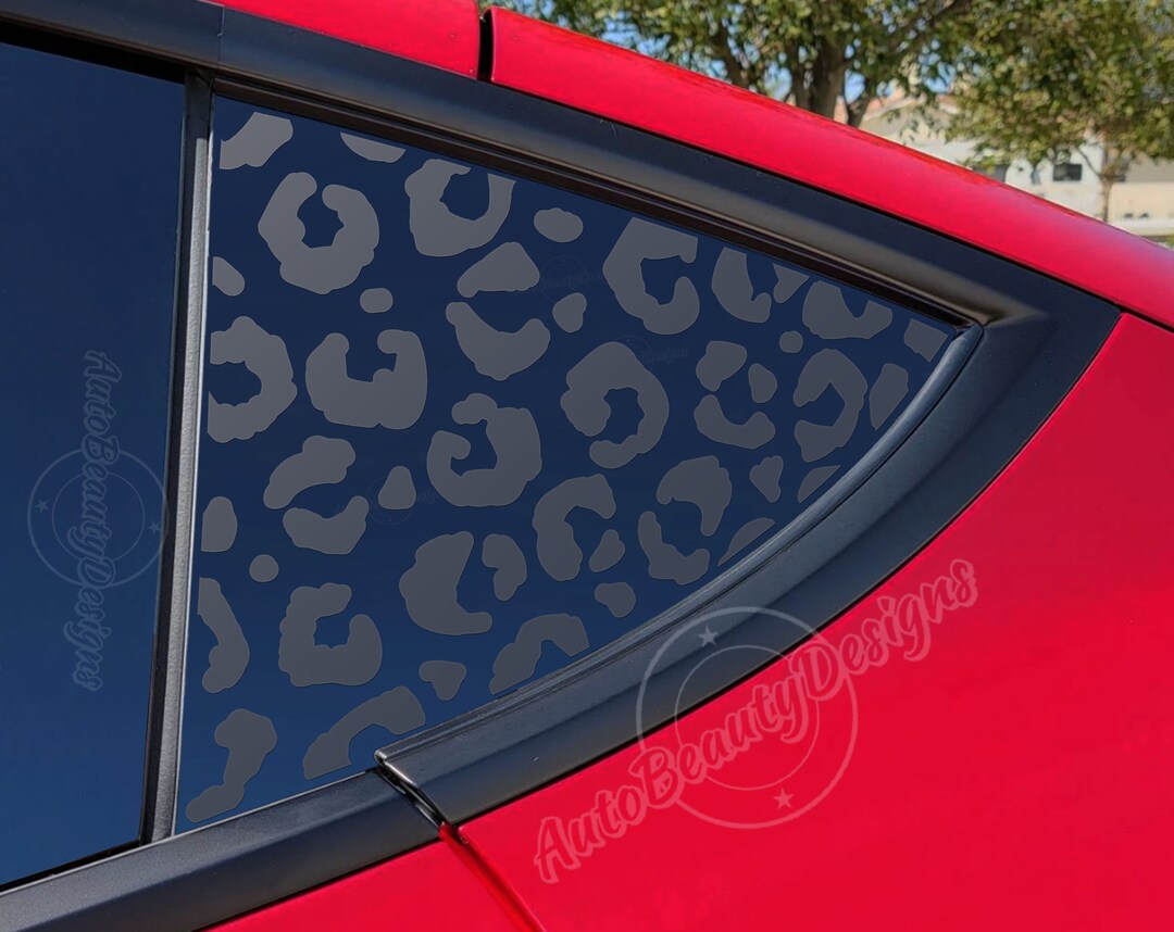Fits 2012-2025 Tesla Model Y Rear Side Window Leopard Cheetah Print ...