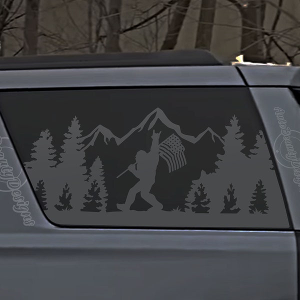 Sasquatch Side Window Decal - Etsy