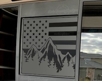 Fits 2006-2014 Honda Ridgeline Rear Middle Sliding Window American Flag ...