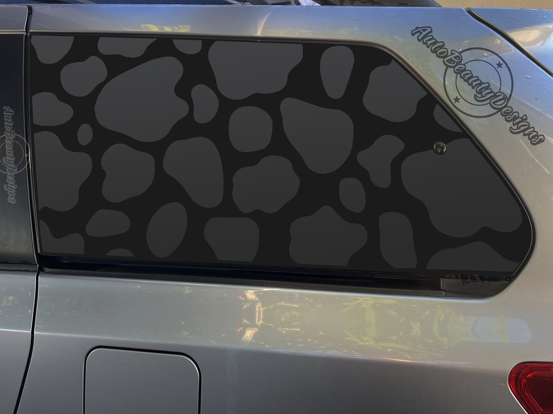Fits 2011-2020 Toyota Sienna Rear Side Window Cow Print Decal Sticker ...