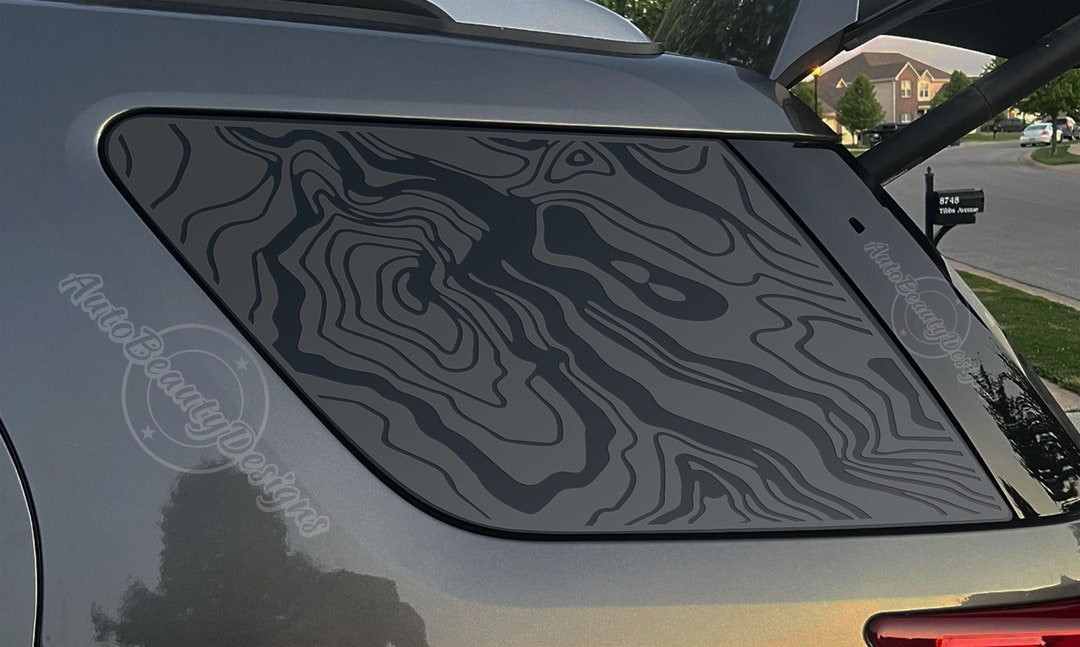 Fits 2011-2019 Ford Explorer Rear Side Windows Topographic Map Decal ...