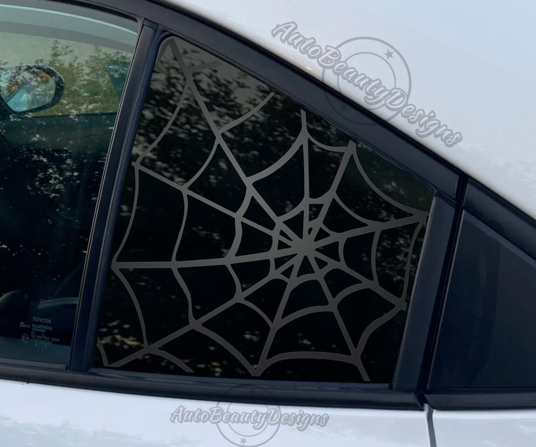 Fits 2020-2024 Toyota Corolla Rear Side Quarter Window Spider Web Decal ...