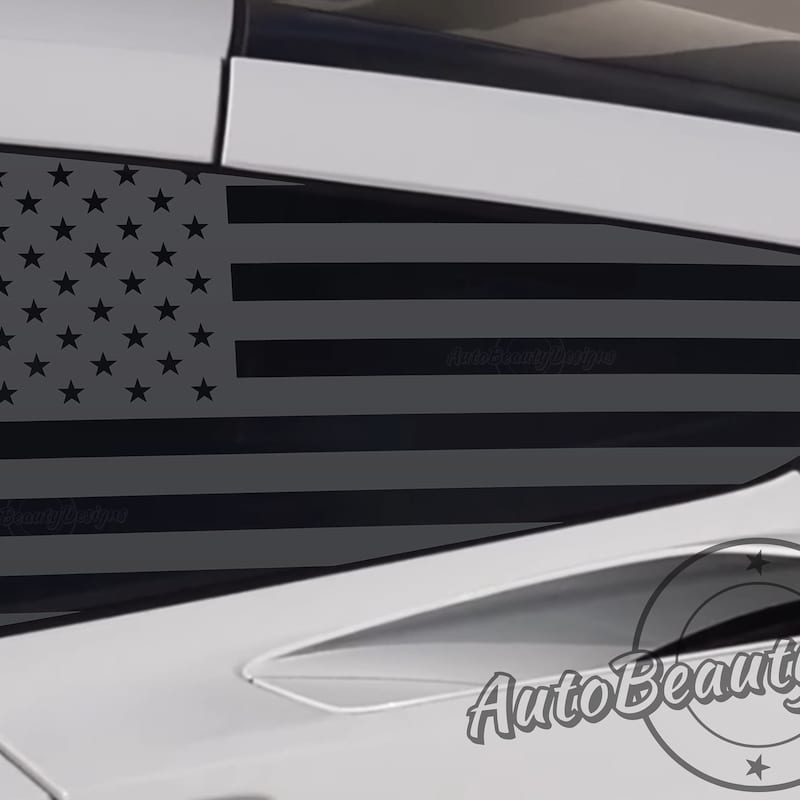 Corvette Flag Decal - Etsy