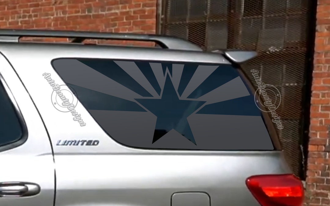 Fits 2001-2007 Toyota Sequoia Rear Side Window Arizona Flag Decal ...