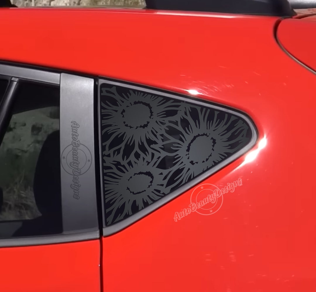 Fits 2024 Subaru Crosstrek Rear Side Windows Floral Sunflowers Decal ...