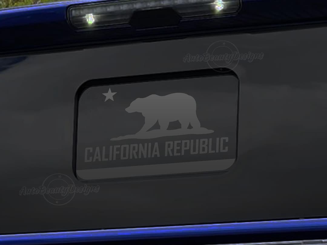 Fits 2024-2025 Toyota Tacoma Rear Middle Sliding Window California Flag ...
