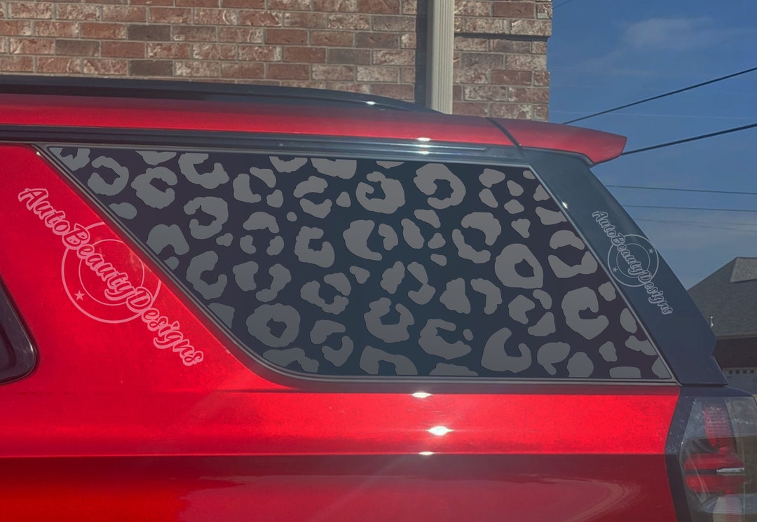 Fits 2021-2025 Chevy Tahoe Rear Side Window Leopard Cheetah Print Decal ...