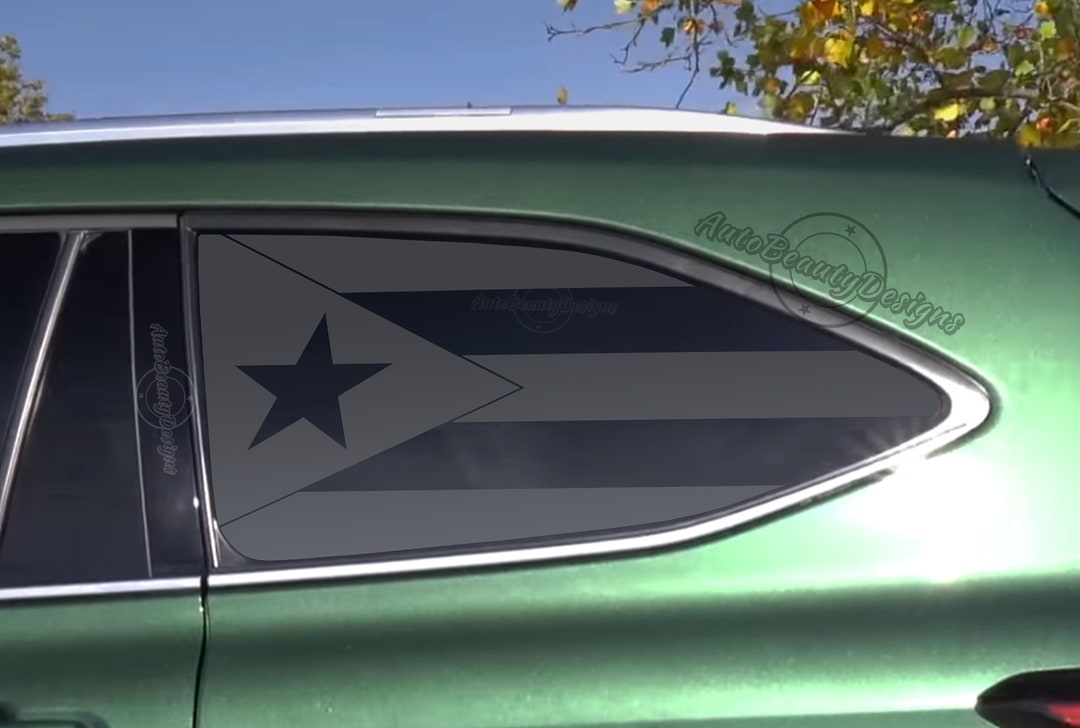 Fits 2020-2026 Toyota Highlander Rear Side Window Puerto Rican Flag ...
