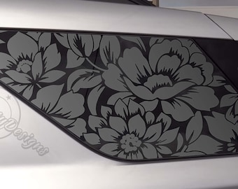 Fits 2020-2024 Kia Sorento Rear Side Windows Floral Flowers Pattern ...