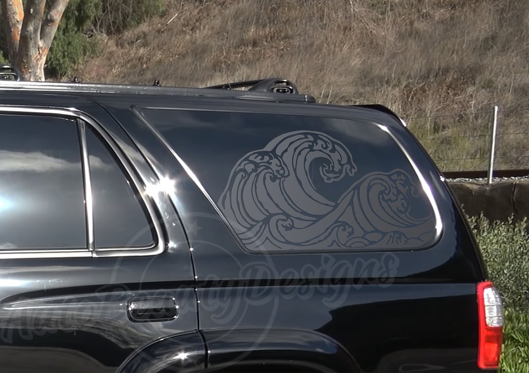 Fits 1996-2002 Toyota 4RUNNER Rear Side Window Ocean Waves Decal ...