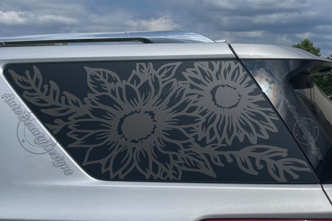 Fits 2018-2023 Chevrolet Traverse Rear Side Window Sunflowers Decal ...