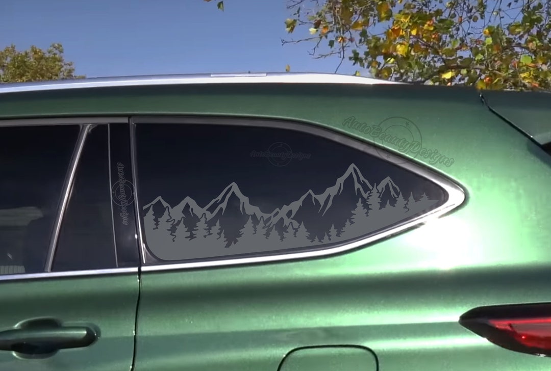Fits 2020-2024 Toyota Highlander Rear Side Windows Mountain Tree ...