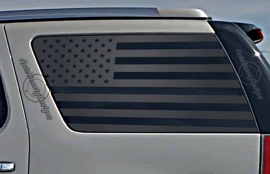 Fits 2007-2014 GMC Yukon Rear Side Window American Flag Decal Sticker ...