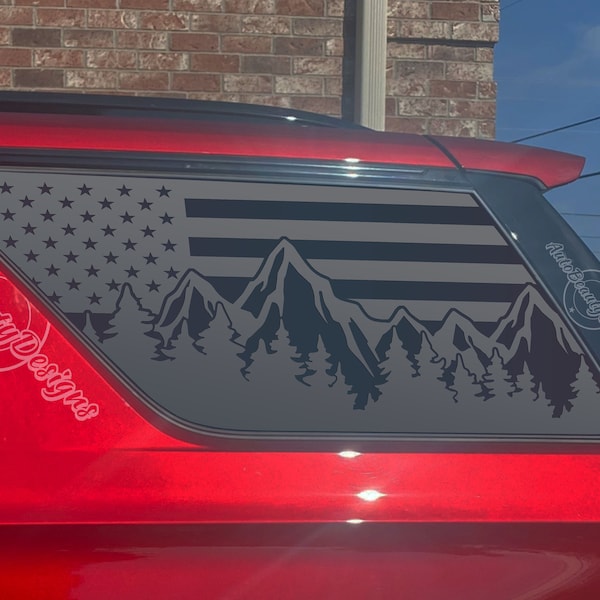 Gmc Rear Window American Flag Decal - Etsy