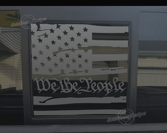 Fits 2007-2014 Ford Edge Rear Side Windows American Flag Decal Sticker ...