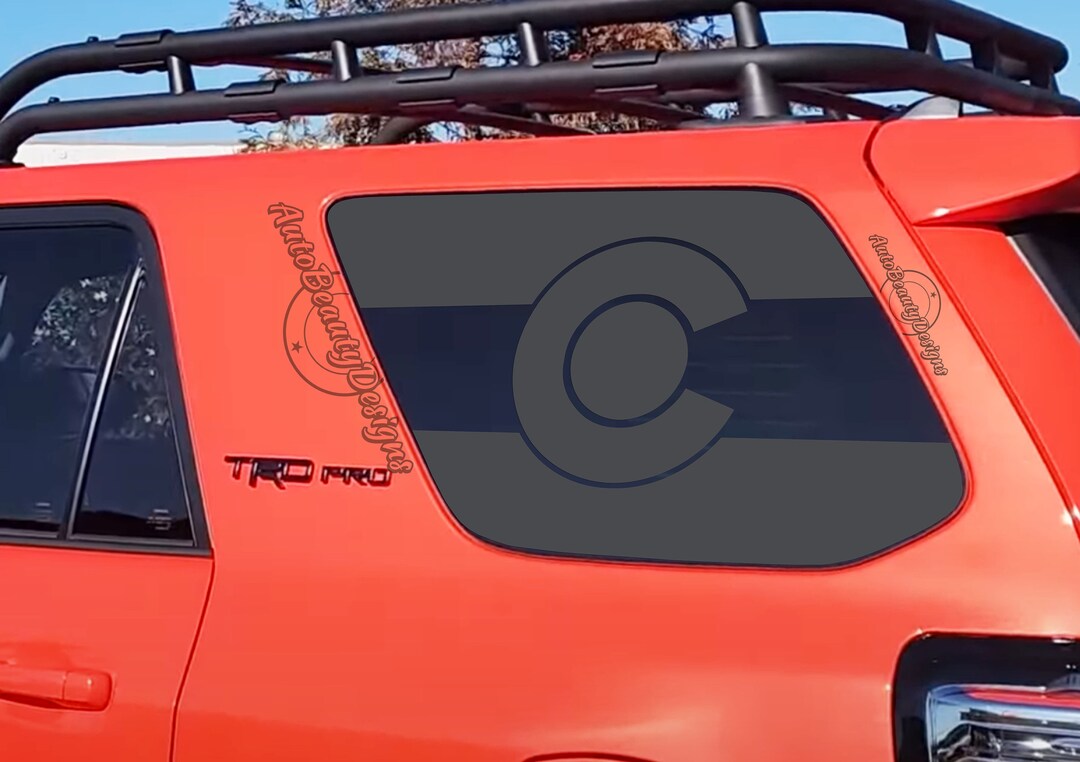 Fits 2010-2024 Toyota 4RUNNER Rear Side Window Colorado State Flag ...