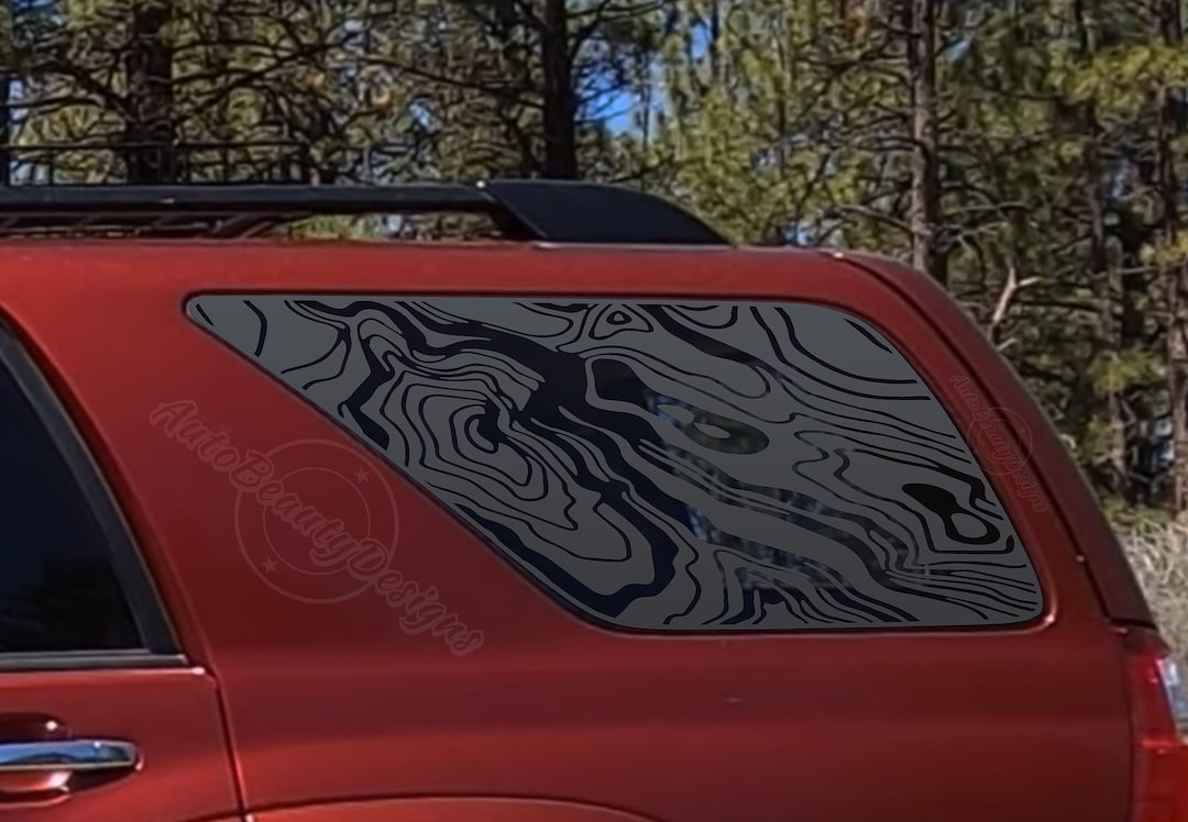 Fits 2003-2009 Toyota 4RUNNER Rear Side Window Topographic Map Decal ...