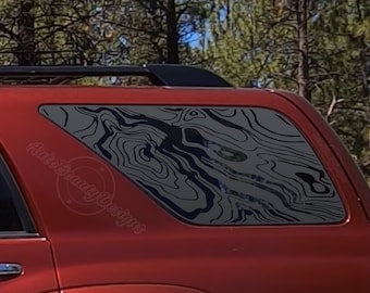 Fits 2003-2009 Toyota 4RUNNER Rear Side Windows American Flag Decal ...