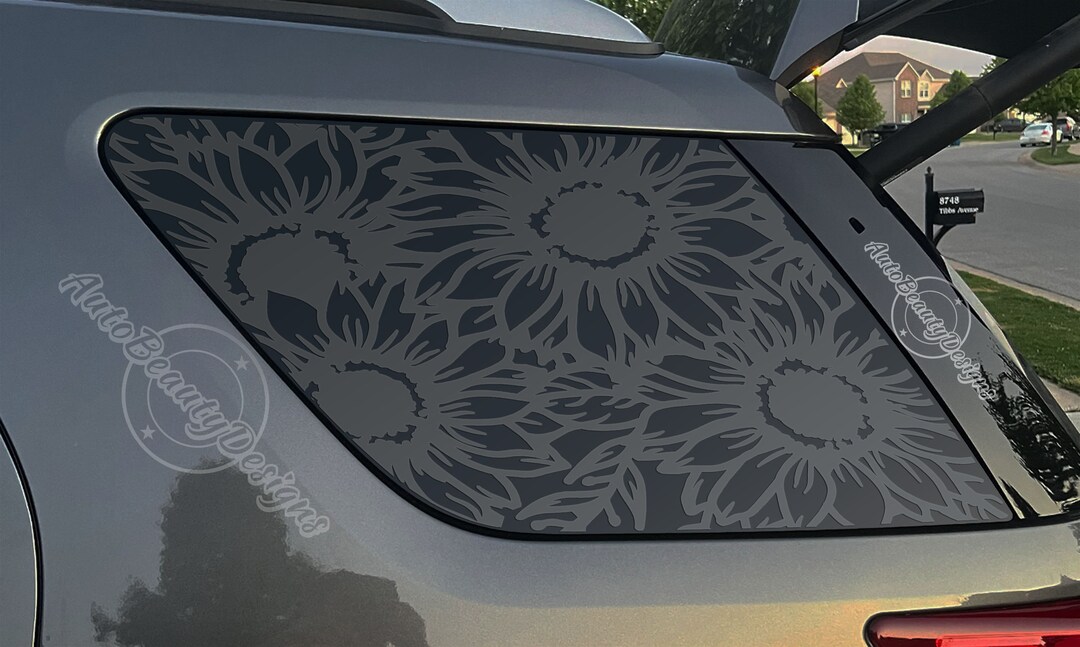 Fits 2011-2019 Ford Explorer Rear Side Window Sunflowers Floral Decal ...