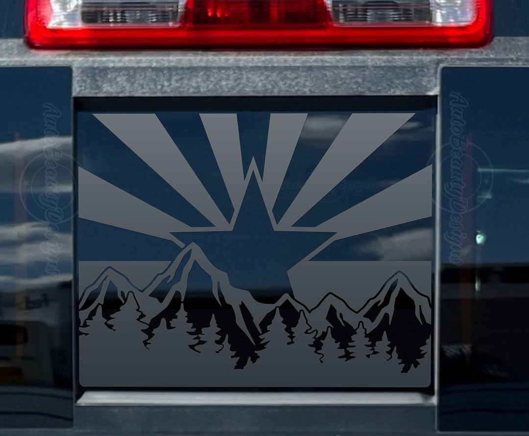 Fits 2015-2025 Chevy Colorado Rear Middle Sliding Window Arizona Flag ...