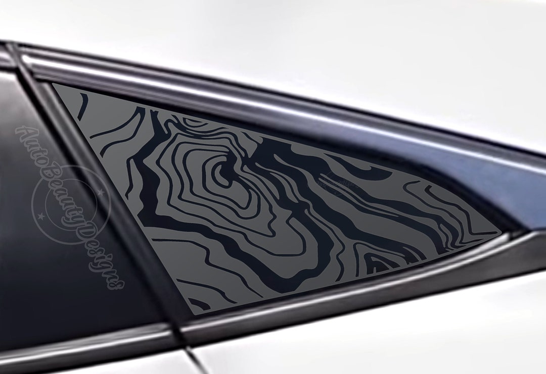 Fits 2016-2021 Honda Civic Sedan 4 Door Rear Side Windows Topographic ...