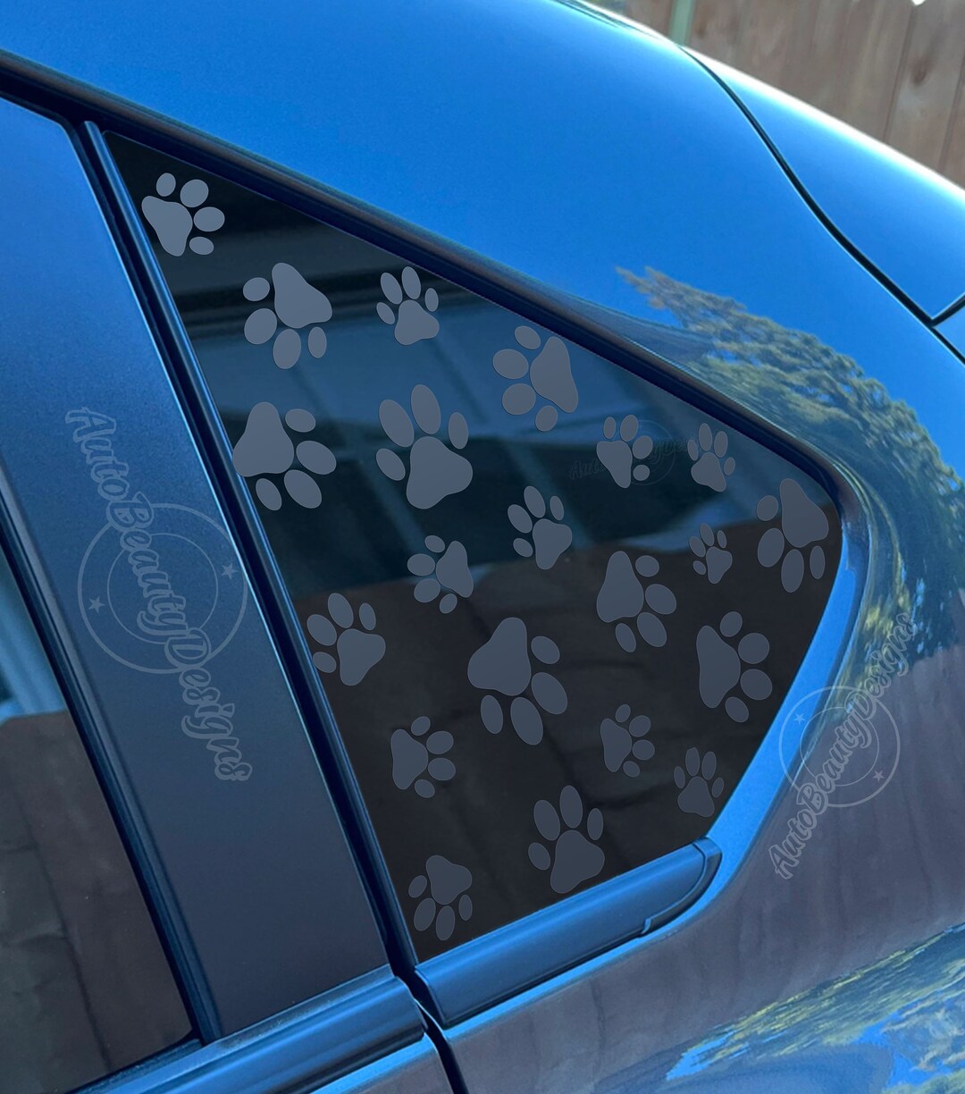 Fits 2018-2023 Subaru Crosstrek Rear Side Window Paw Print Decal ...