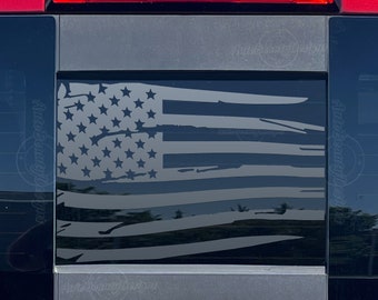 Fits 2019-2024 GMC Sierra Rear Middle Sliding Window American Flag ...