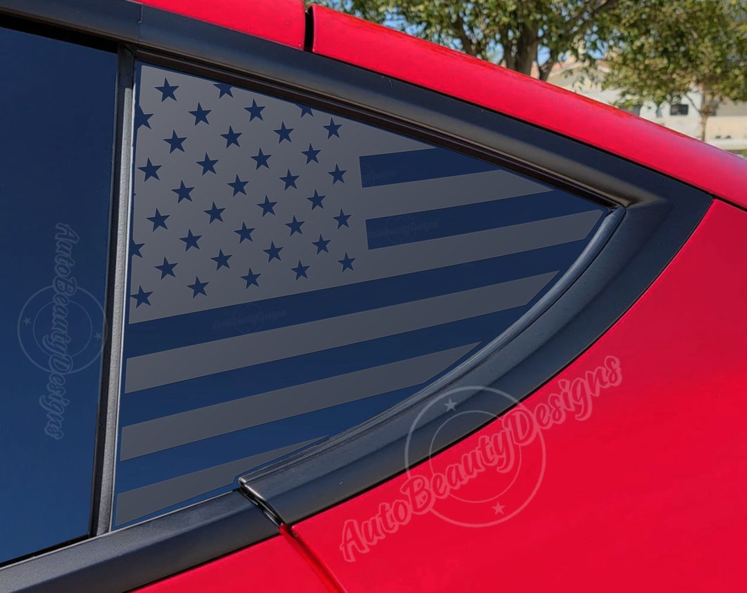 Fits 2012-2024 Tesla Model Y Rear Side Windows American Flag Decal ...