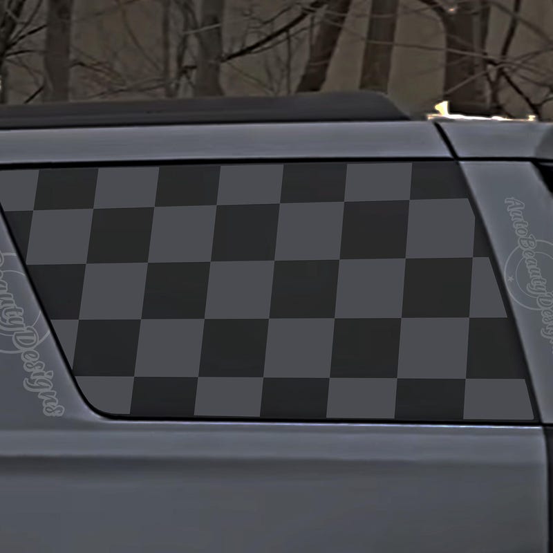 Checkered Window Decal - Etsy