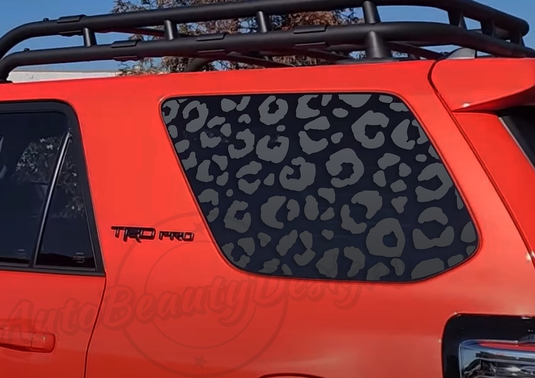 Fits 2010-2024 Toyota 4RUNNER Rear Side Window Leopard Cheetah Print ...