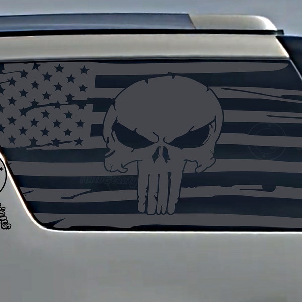 Punisher Rear Window Decal - Etsy