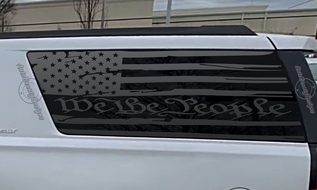 Fits 2015-2020 GMC Yukon XL Rear Side Windows We the People Distressed ...