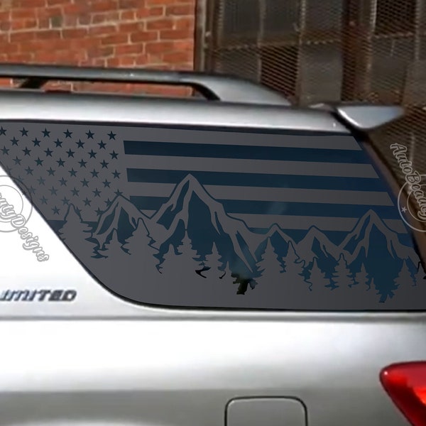 Mountain Car Decal - Etsy
