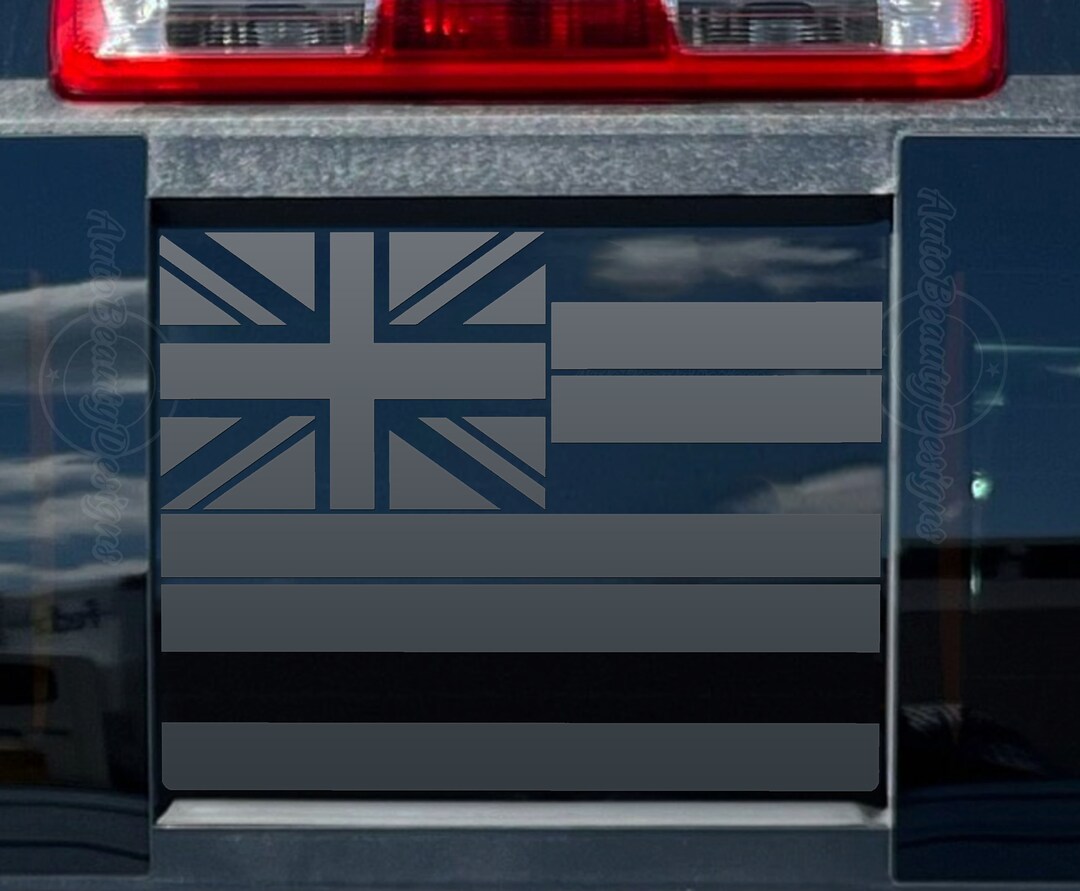 Fits 2015-2025 Chevy Colorado Rear Middle Sliding Window Hawaiian Flag ...