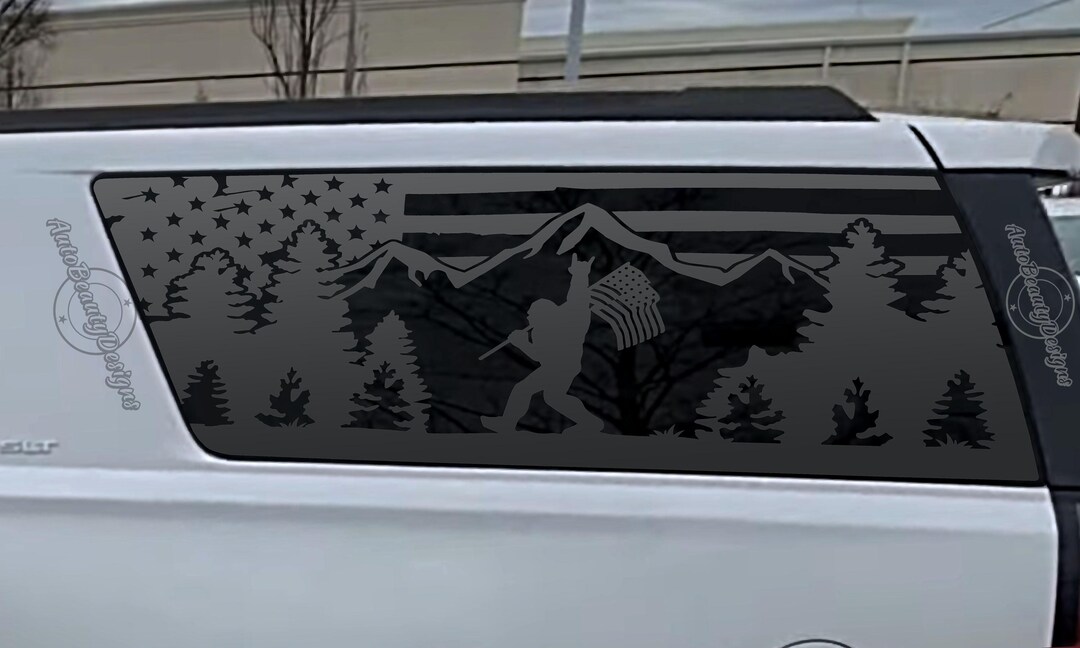 Fits 2015-2020 GMC Yukon XL Rear Side Window Sasquatch Bigfoot ...