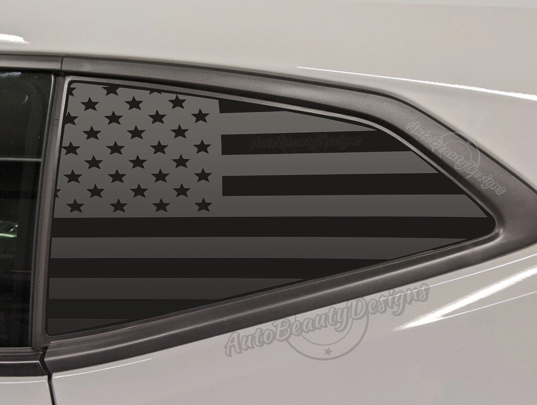 Fits 2016-2022 Chevrolet Camaro Rear Side Windows American Flag Decal ...