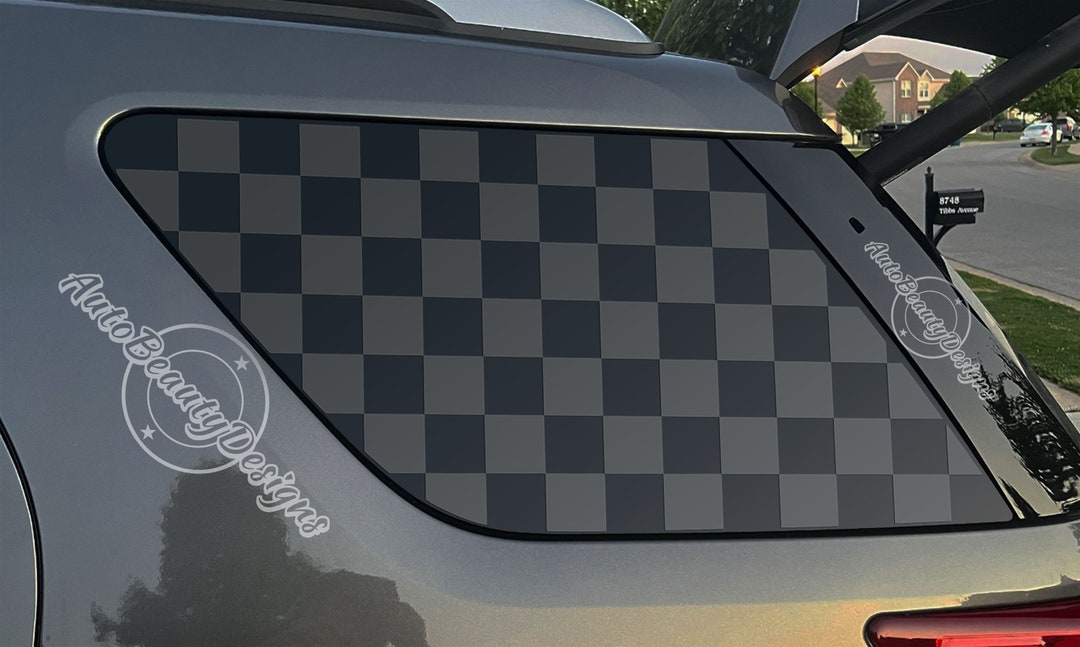 Fits 2011-2019 Ford Explorer Rear Side Window Checkered Flag Decal ...