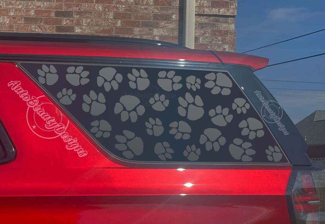 Fits 2021-2026 GMC Yukon Rear Side Window Paw Print Decal Sticker - Etsy