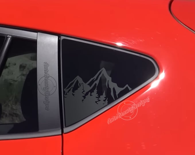 Starry Night Mountain & Sasquatch Car Emblem Decal Badge Accessories ...