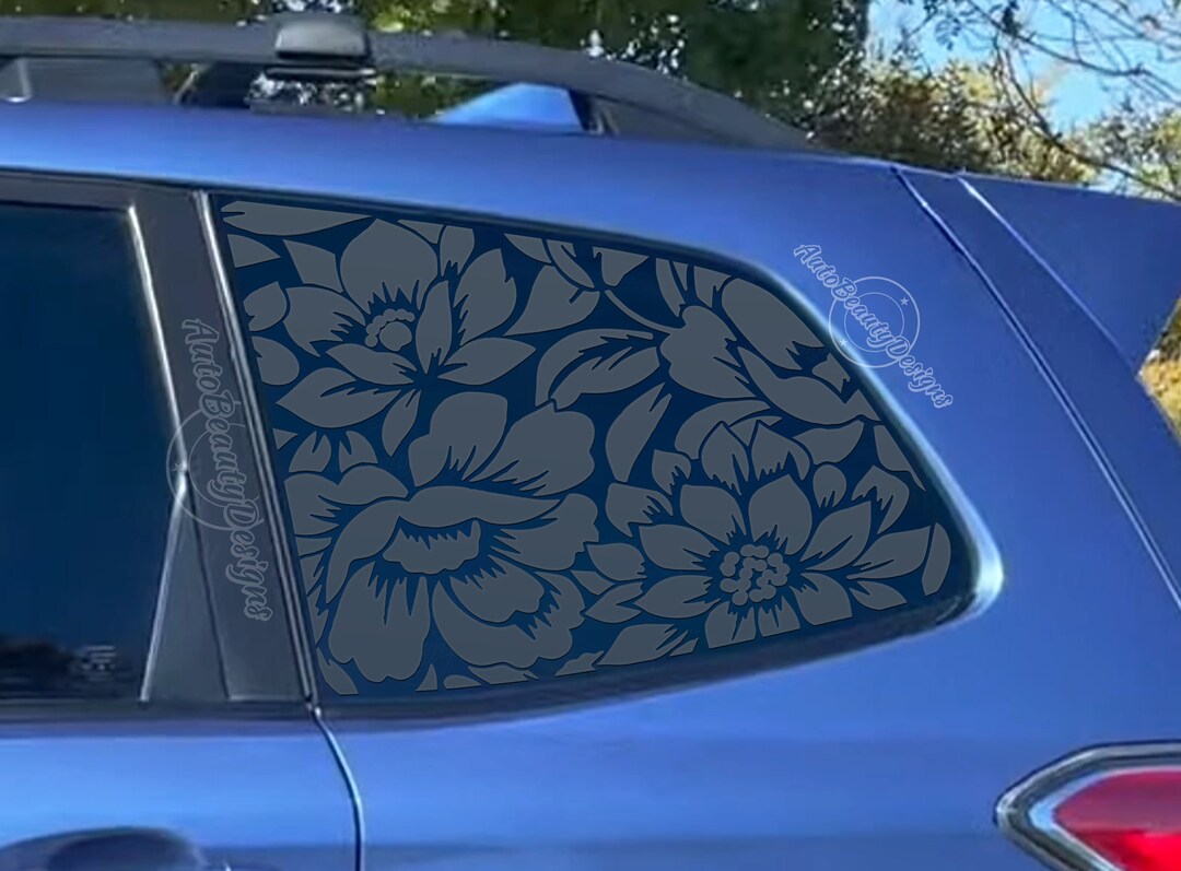 Fits 2014-2018 Subaru Forester Rear Side Windows Floral Flowers Pattern ...